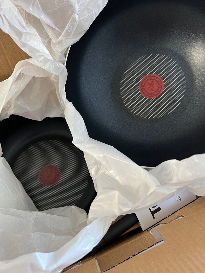 Tefal 3 Piece Cookware Set Deep Frypan 28cm Flat Bottom 26 Cm With ...