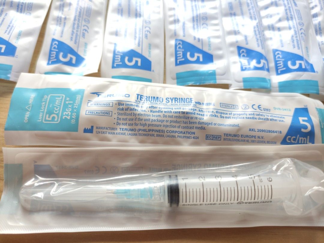 10 pcs for ₱30 Terumo Syringe (5cc syringe), Health & Nutrition ...