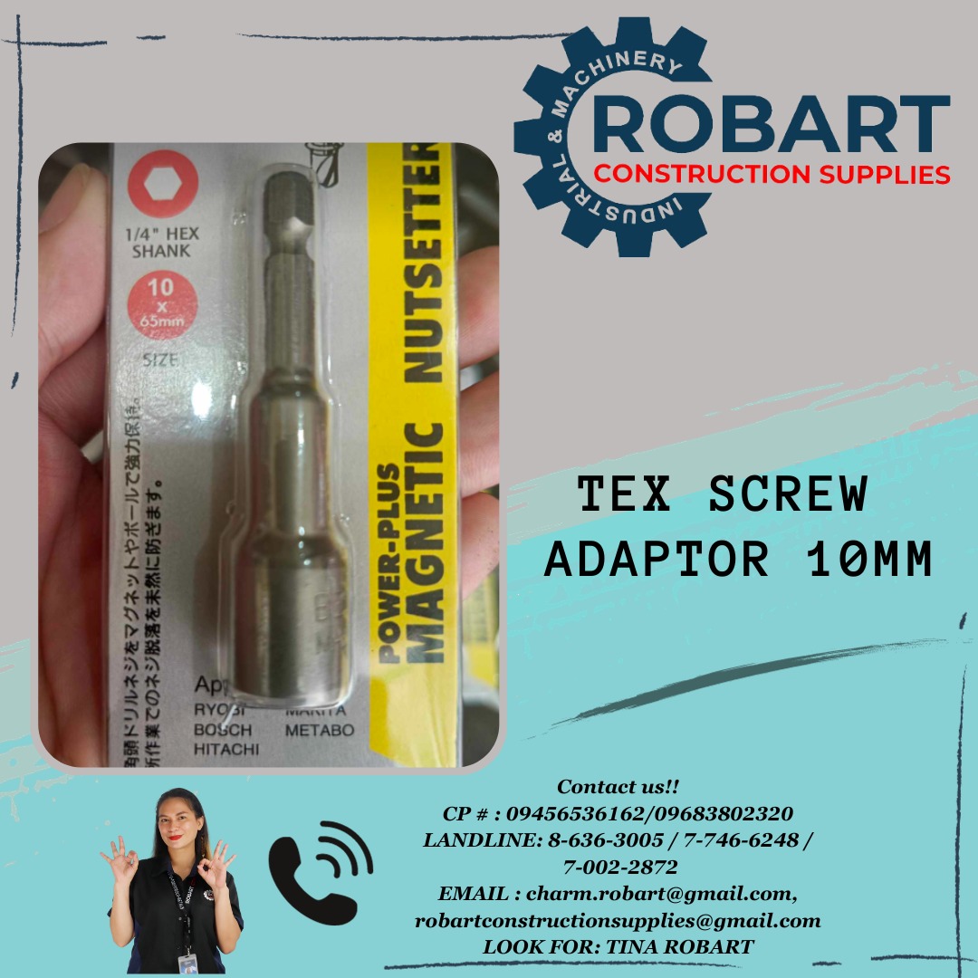 Tex Screw Adaptor 10mm, Commercial & Industrial, Construction ...