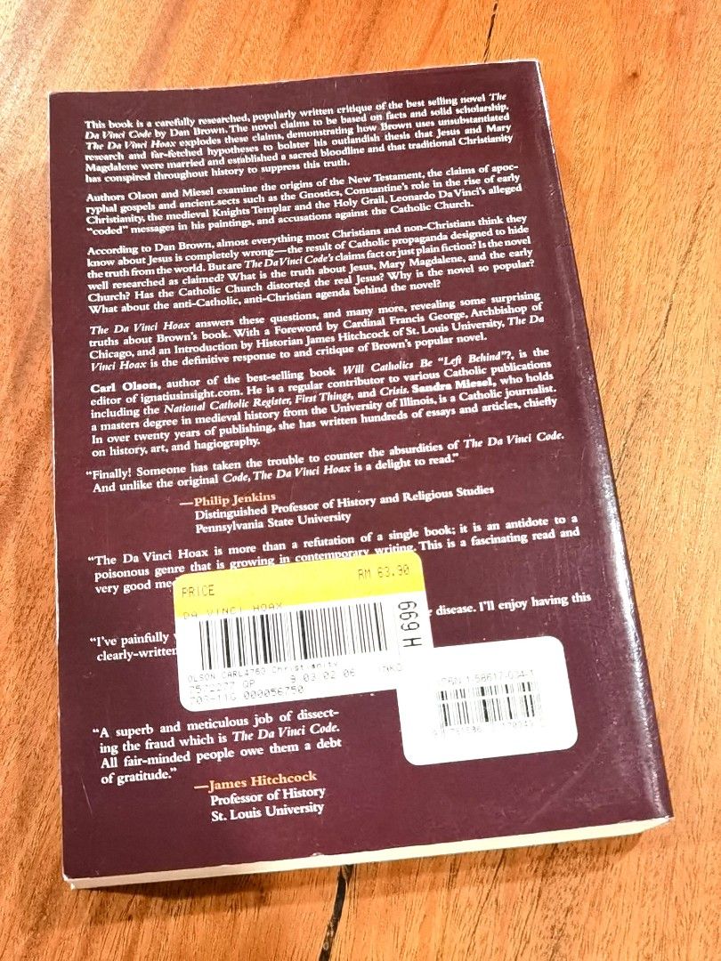 The Da Vinci Hoax Exposing The Errors In The Da Vinci Code Book By Carl E Olson Sandra Miesel ...