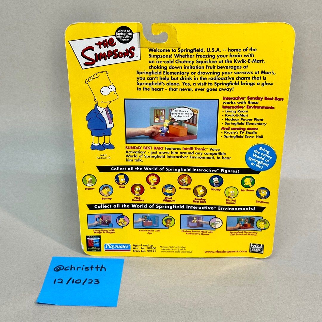 The Simpsons - Sunday Best Bart (Playmates), Hobbies & Toys ...