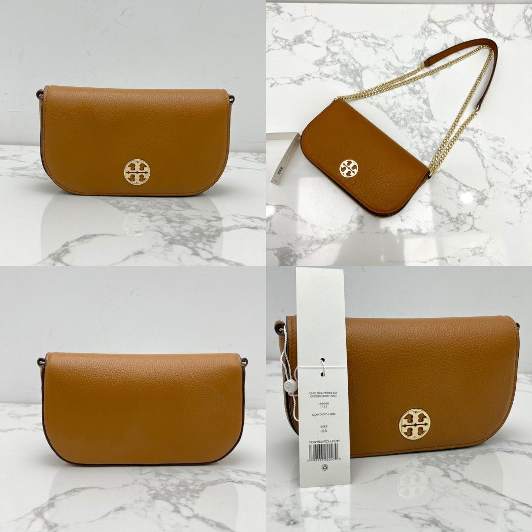 Tory Burch Chelsea pebble crossbody bag, Women's Fashion, Bags ...