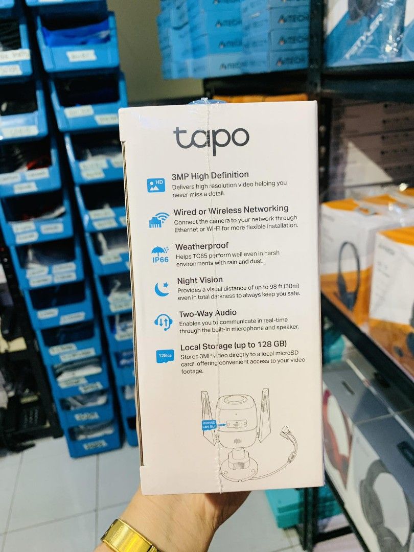 TP-Link Tapo TC65 Outdoor Security WiFi Camera IP66 3MP Ultra-High ...