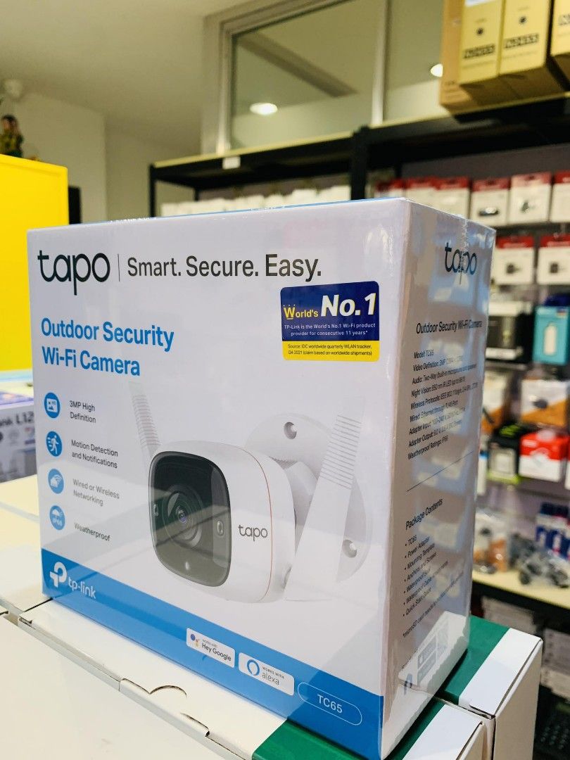 TP-Link Tapo TC65 Outdoor Security WiFi Camera IP66 3MP Ultra-High ...
