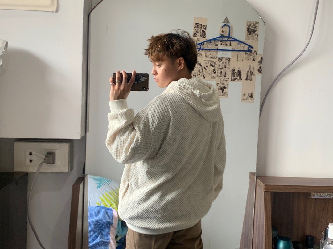 Verblee Waffle Hoodie, Men's Fashion, Coats, Jackets and Outerwear on ...