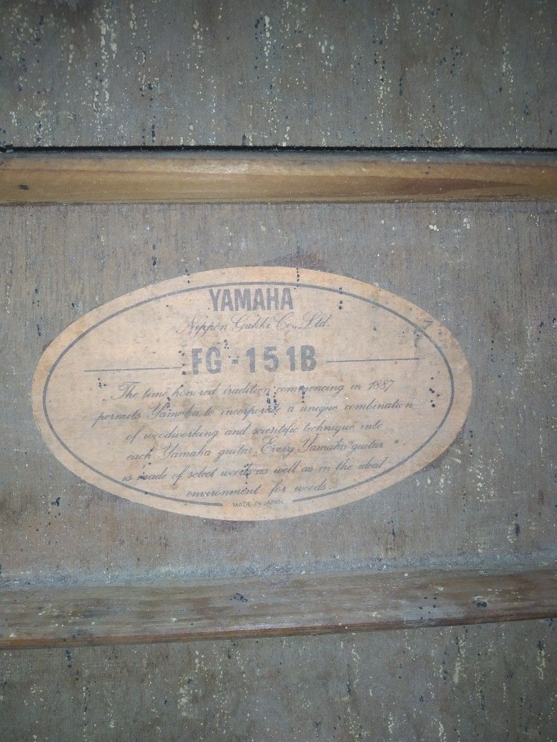 Vintage Yamaha FG-151B Japan Nippon Gakki, Musik & Media, Alat di Carousell