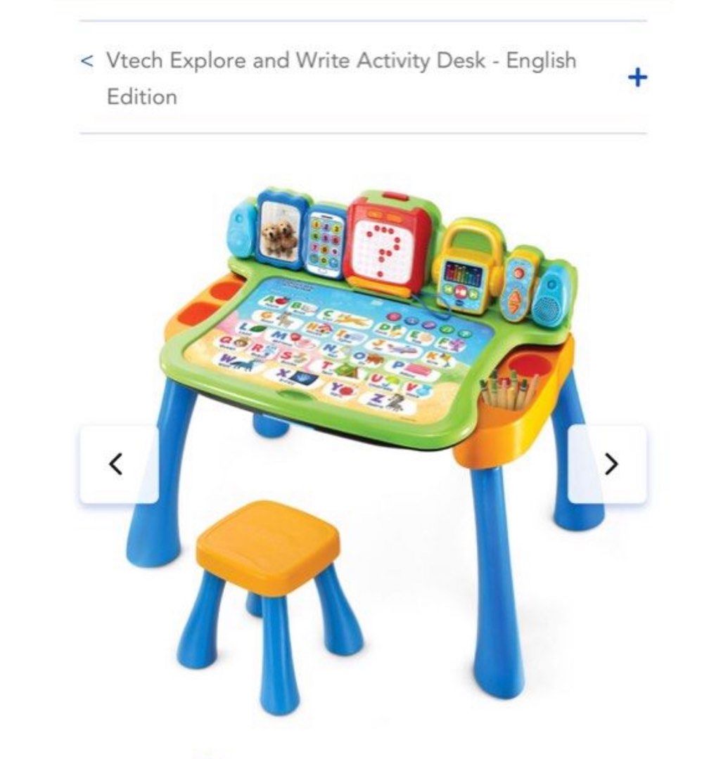 Vtech Explore and Write Activity Desk + extra cards, 兒童＆孕婦用品, 嬰兒玩具 ...