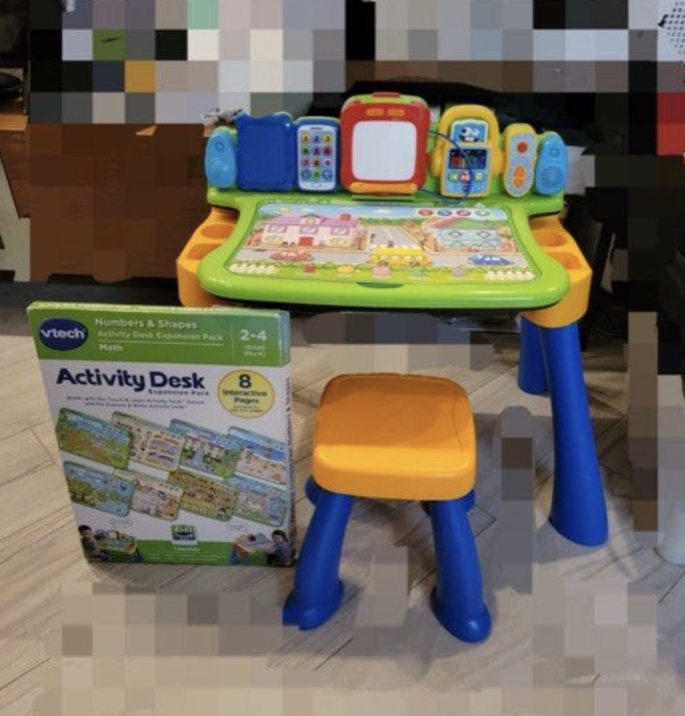 Vtech Explore and Write Activity Desk + extra cards, 兒童＆孕婦用品, 嬰兒玩具 ...