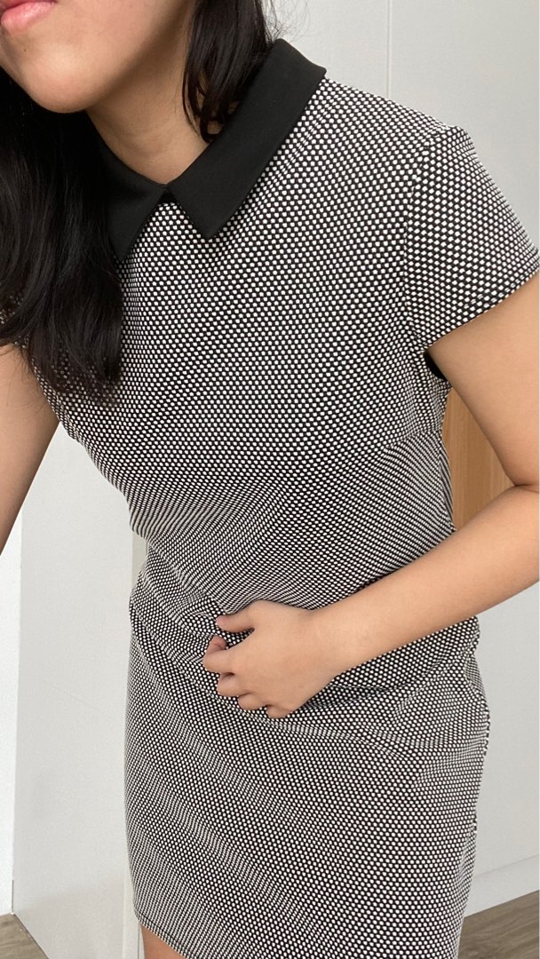 Wednesday’s Adam Dress Black with Collar, Fesyen Wanita, Pakaian Wanita ...