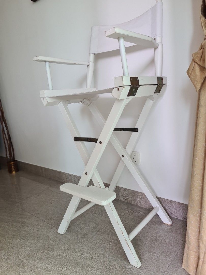 White Directors Chair, Furniture & Home Living, Furniture, Chairs on ...