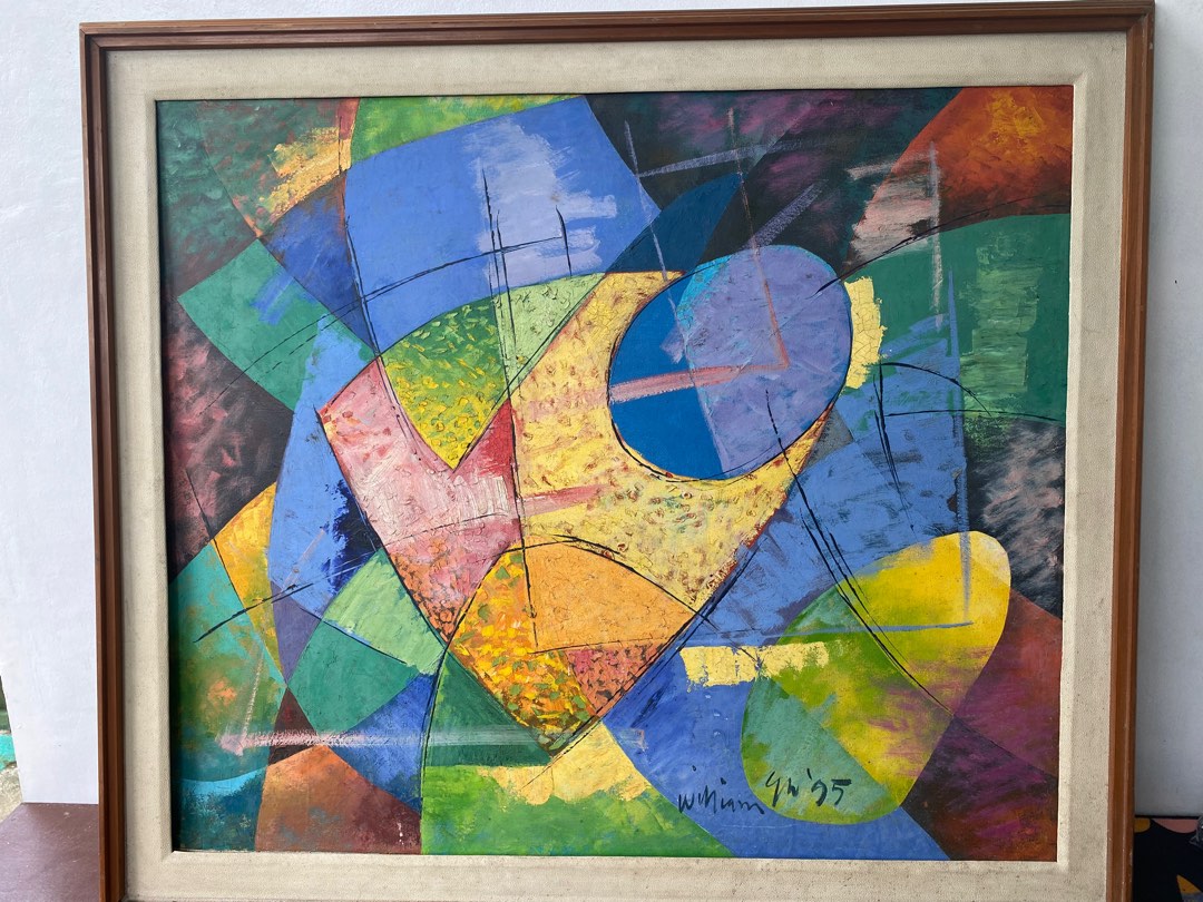 William Yu Abstract Painting (1995), Hobbies & Toys, Stationary & Craft ...