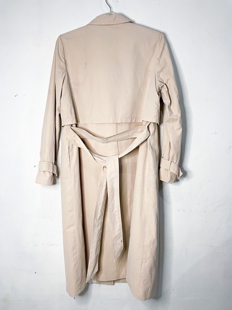 Trench coat nude pink, Women's Fashion, Coats, Jackets and Outerwear on Carousell