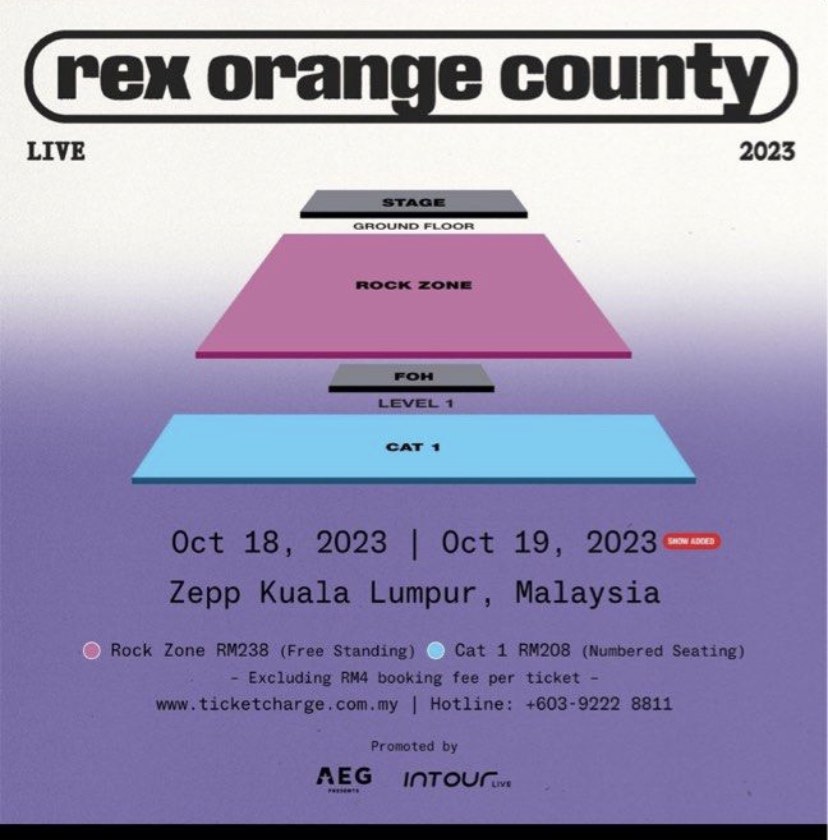 WTS 19/10 Rock zone Rex orange county, Tickets & Vouchers, Event ...