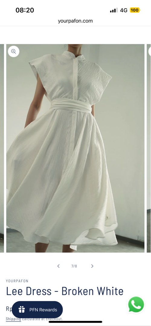Yourpafon Lee Dress in broken white, Women's Fashion, Dresses & Sets ...