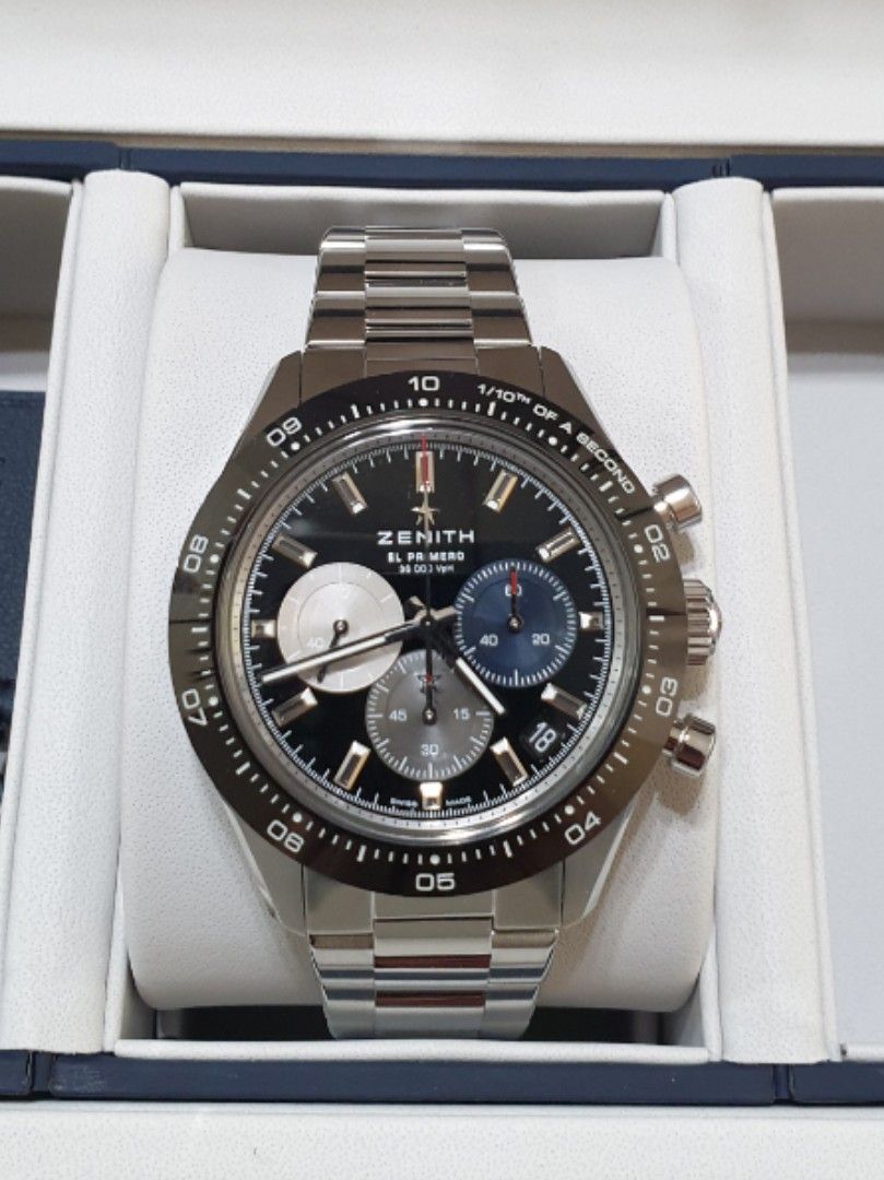Zenith Chrono Black, Luxury, Watches on Carousell