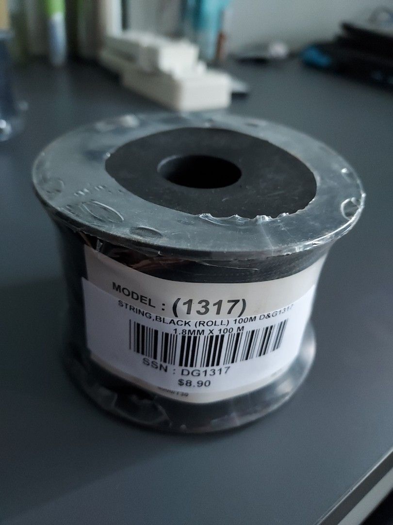100M Black String Roll, Everything Else on Carousell