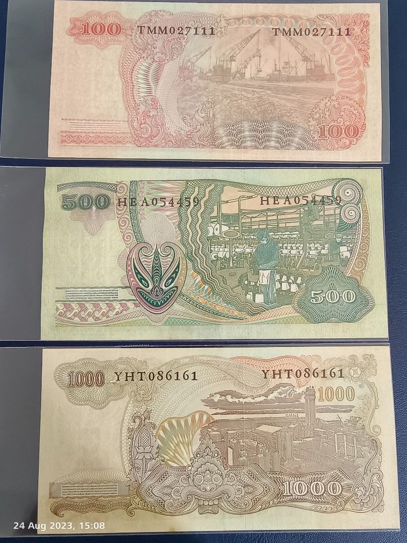 1961 & 1968 Indonesia Rupiah Banknotes (5 notes), Hobbies & Toys ...
