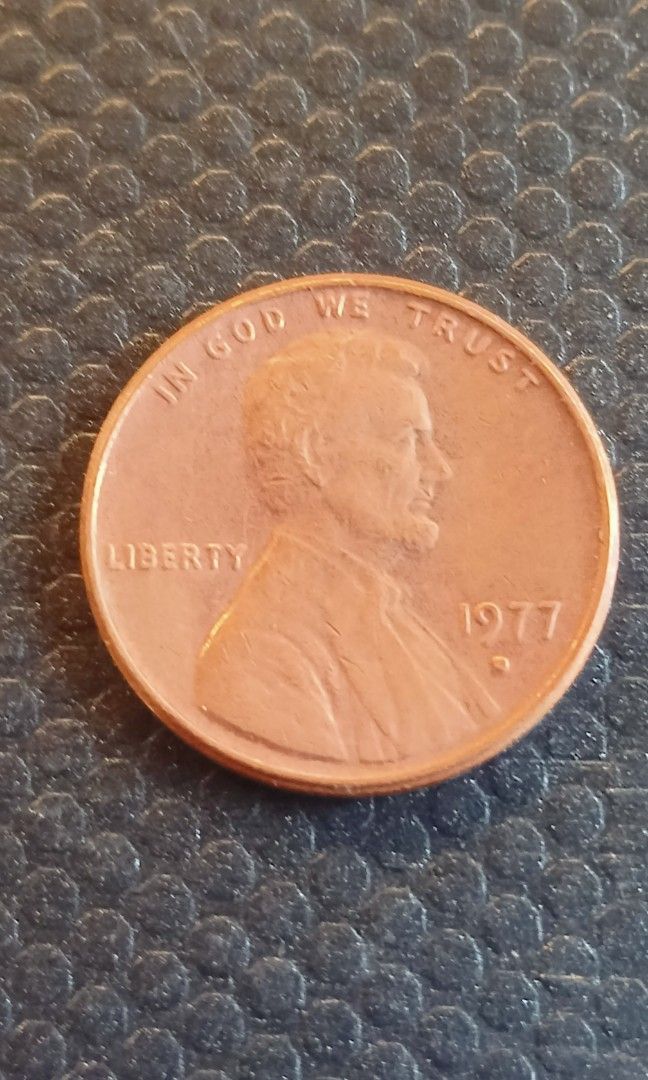 1977 copper penny, Hobbies & Toys, Memorabilia & Collectibles, Currency ...