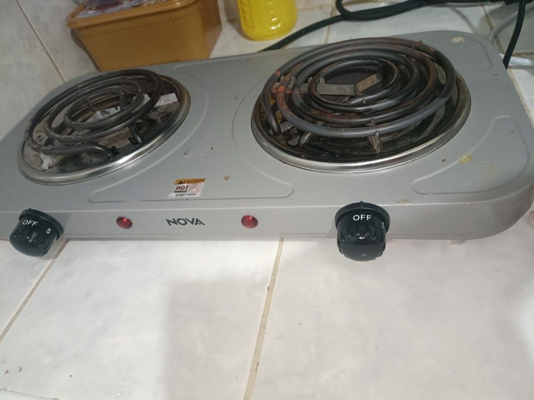2nd Hand Double Coil Electric Stove with Pans, Furniture & Home Living ...