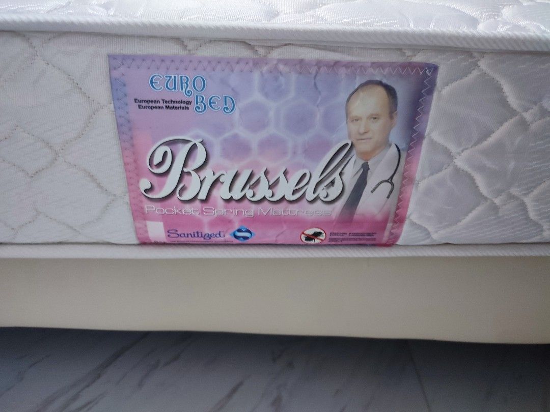 2x Queen sized bed and frame for sale, Furniture & Home Living ...