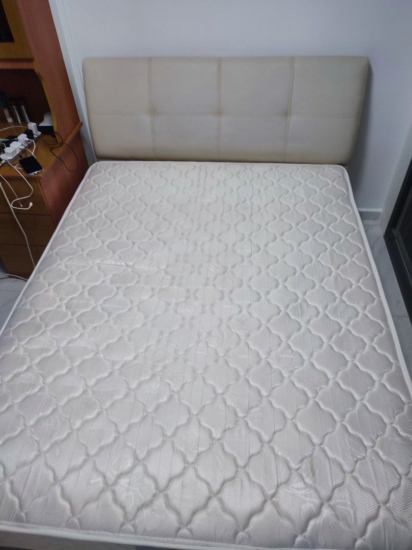 2x Queen sized bed and frame for sale, Furniture & Home Living ...