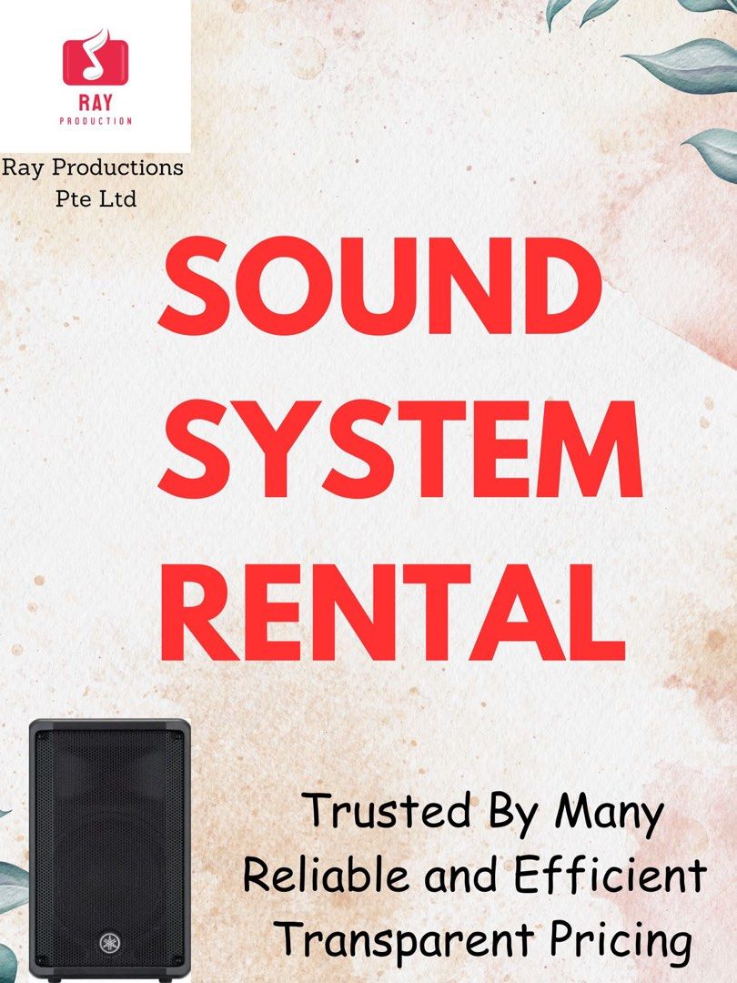 $300 X 5HOURS SOUND SYSTEM RENTAL, Lifestyle Services, Event & Party ...