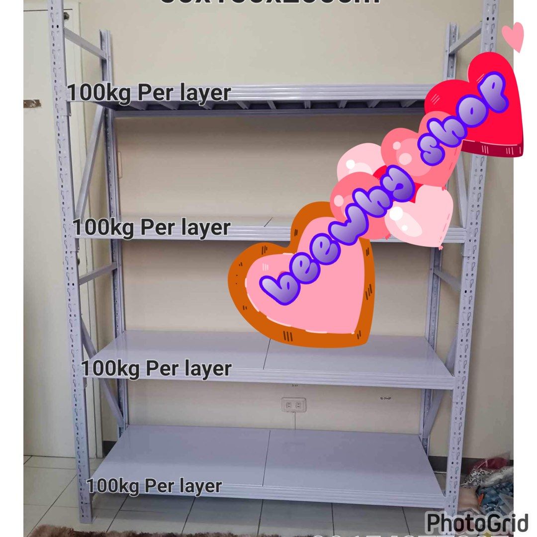 4 layer steel rack/ shelves 50cmx150cmx200cm, Furniture & Home Living ...