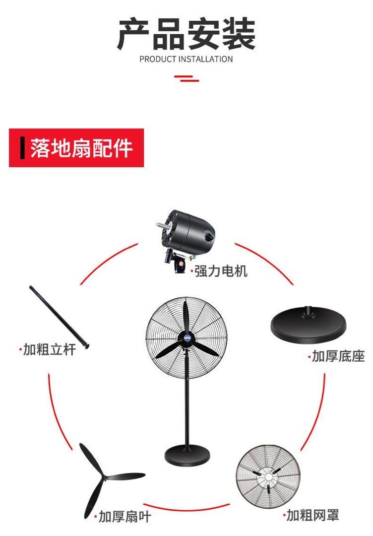 650mm Dia Industrial Fan, Furniture & Home Living, Lighting & Fans ...