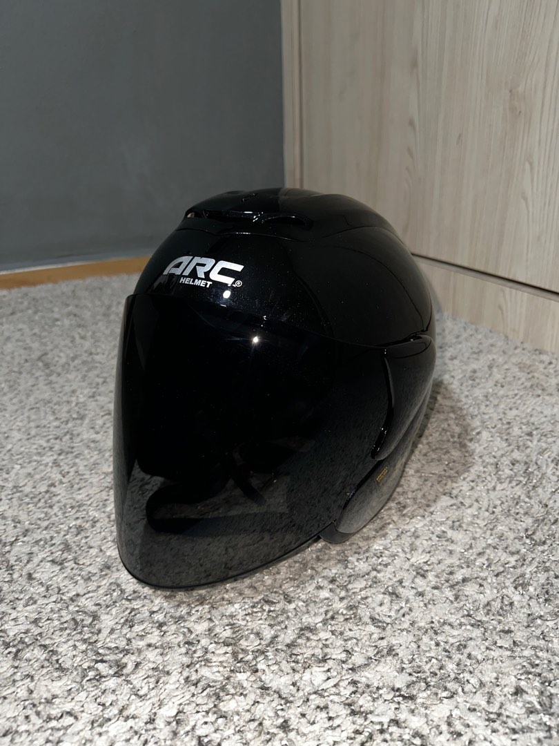 Arc Ritz Helmet 2 Tone Silver With Smoked Visor, Motorcycles ...