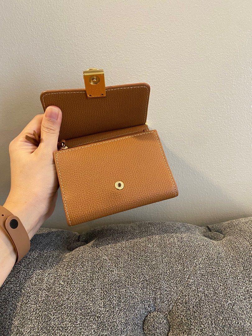 Authentic Polene Numero Sept Crossbody Wallet in Camel, Luxury, Bags ...