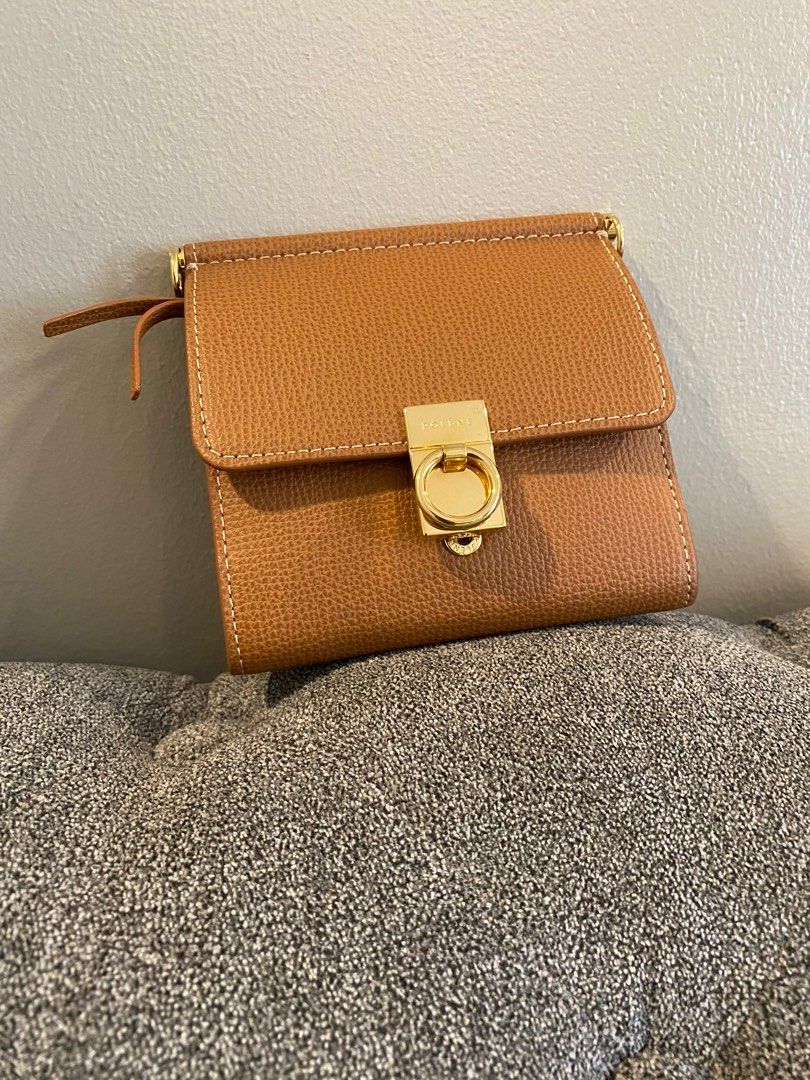 Authentic Polene Numero Sept Crossbody Wallet in Camel, Luxury, Bags ...