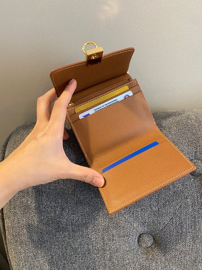 Authentic Polene Numero Sept Crossbody Wallet in Camel, Luxury, Bags ...