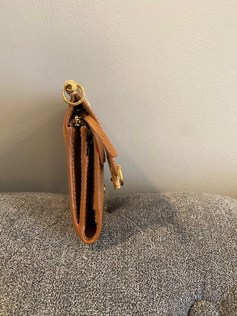 Authentic Polene Numero Sept Crossbody Wallet in Camel, Luxury, Bags ...