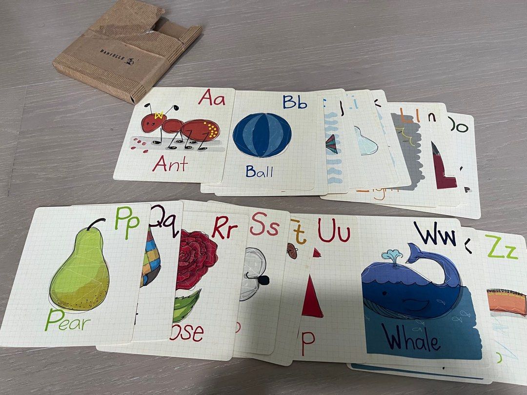A-Z Flash Cards- hand drawn by local illustrator, Hobbies & Toys, Books ...