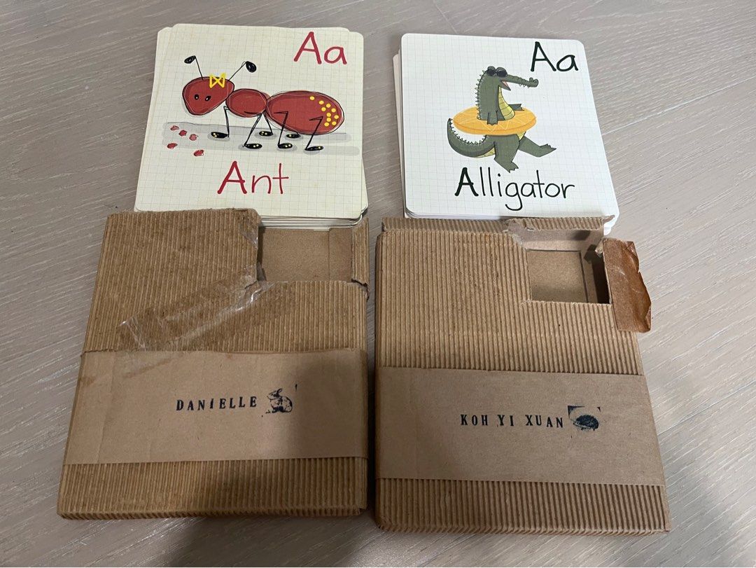 A-Z Flash Cards- hand drawn by local illustrator, Hobbies & Toys, Books ...