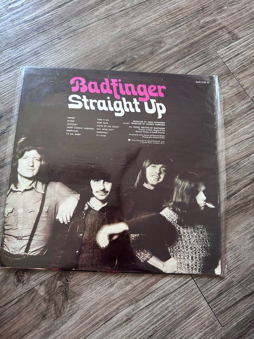 Badfinger Straight Up UK pressed vinyl, Hobbies & Toys, Music & Media ...