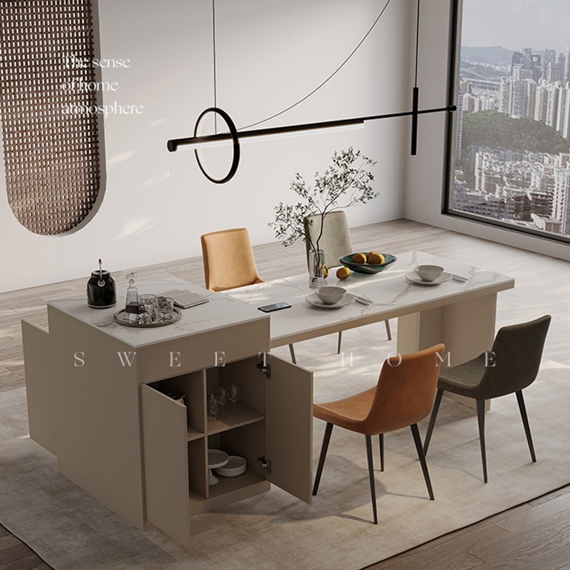 Beautiful Retractable Island Dining Table Side Table Living Room Dining ...