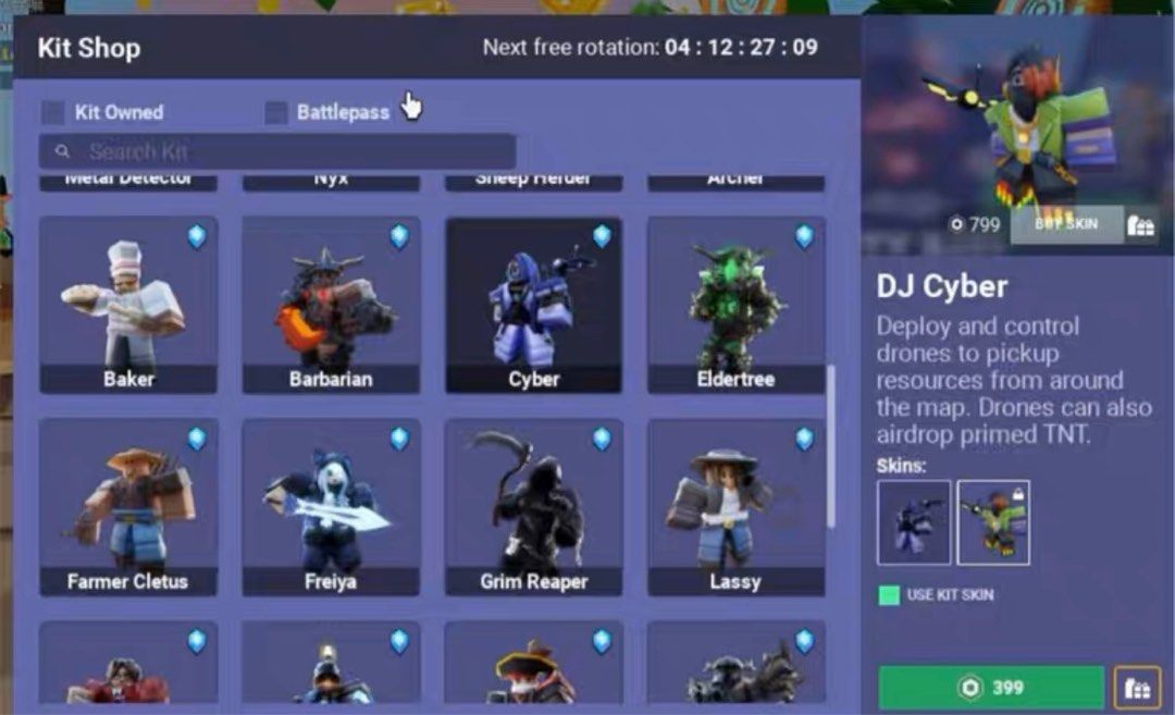 Bedwars Roblox Kit & Battle Pass, 電子遊戲, 遊戲機配件, 遊戲禮物卡及帳戶 - Carousell