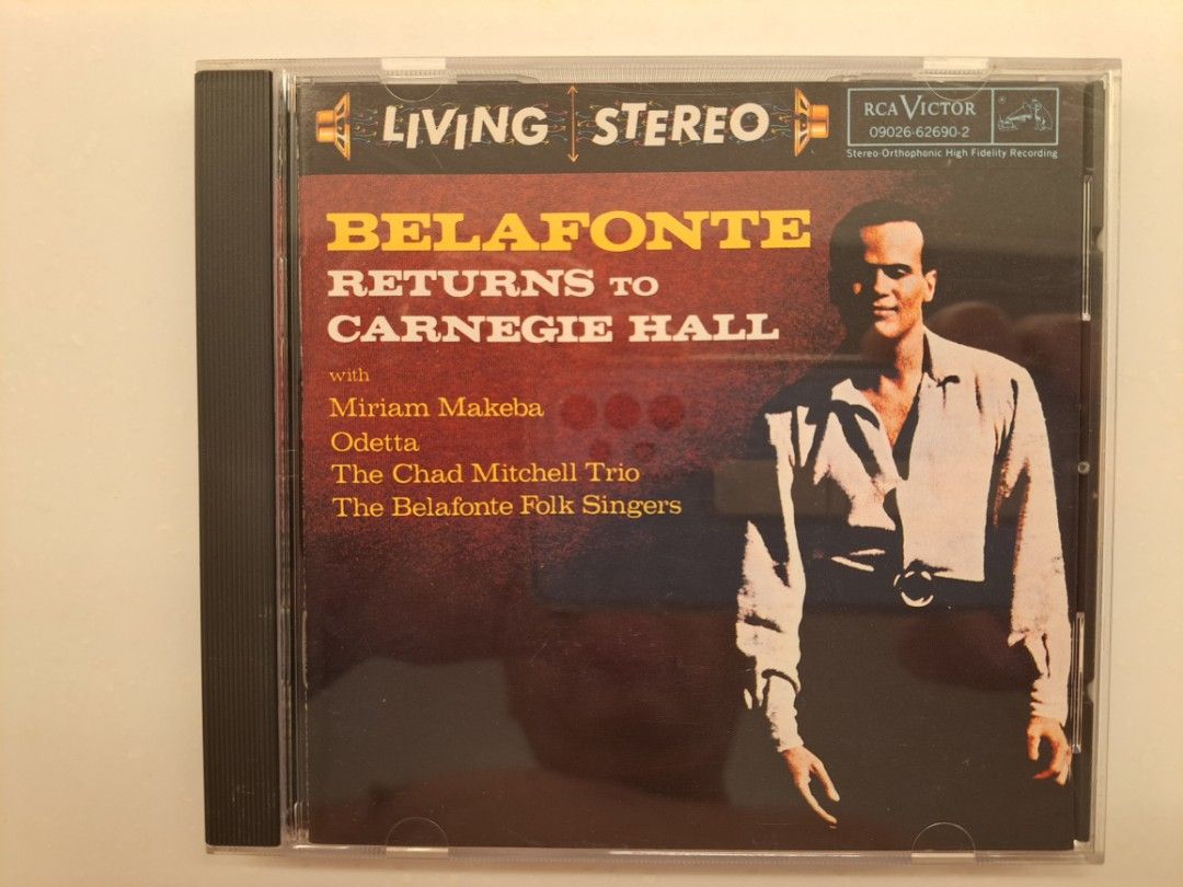BELAFONTE - BELAFONTE RETURNS TO CARNEGIE HALL. Living Stereo - RCA VICTOR. 1994 BMG MUSIC ...