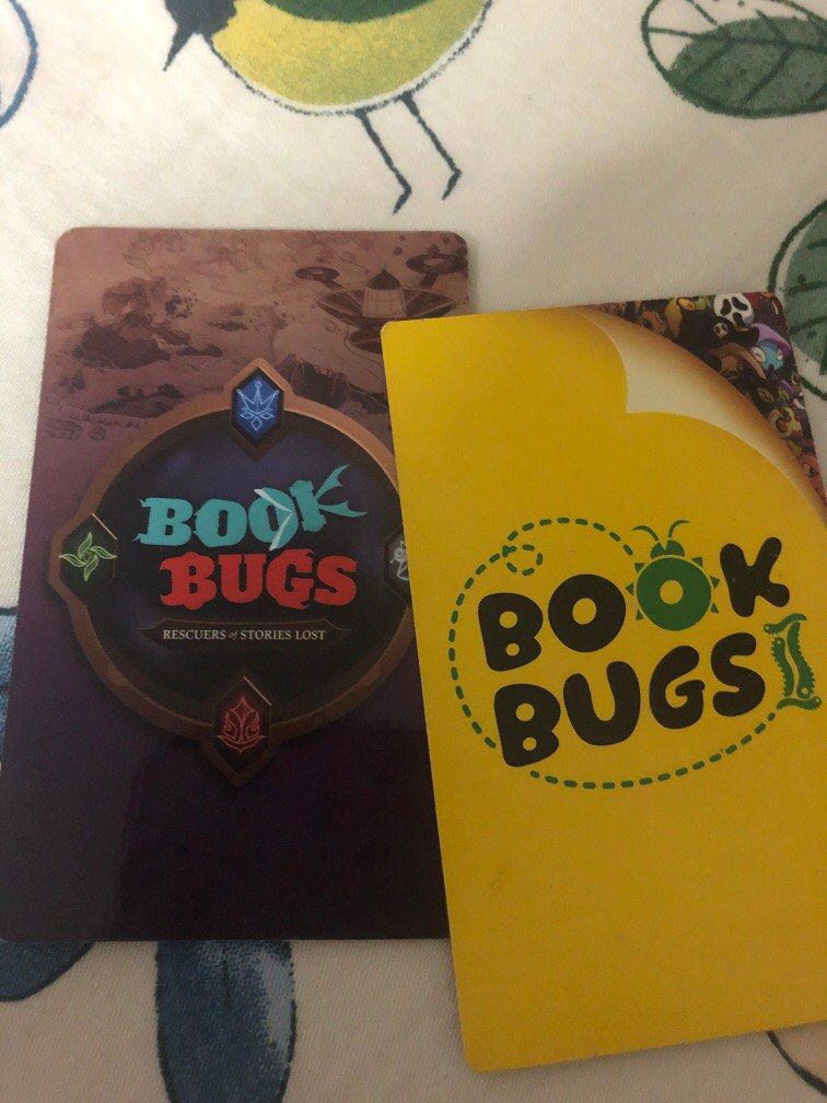 Book bugs cards with folder, Hobbies & Toys, Toys & Games on Carousell