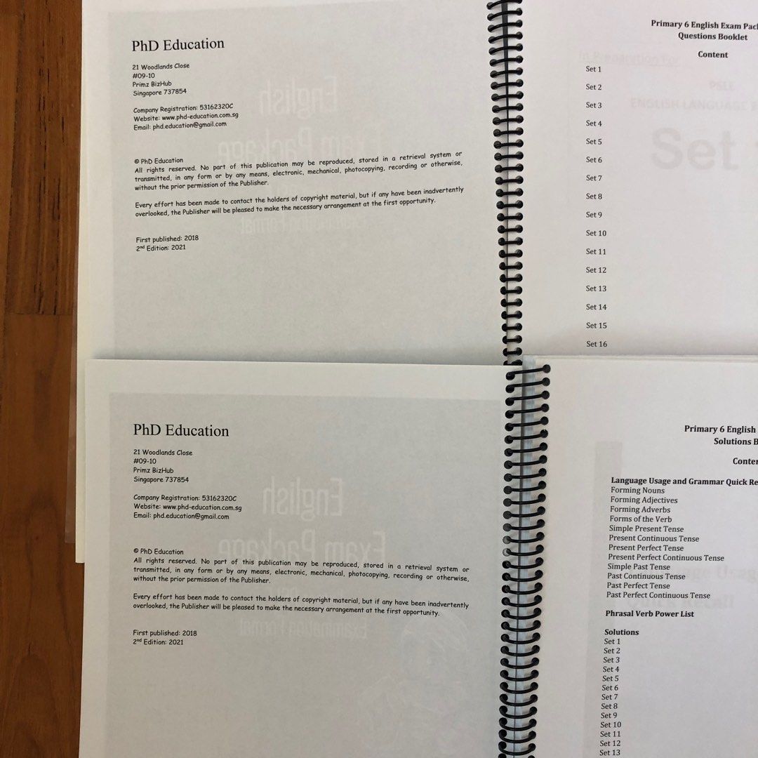 Brand new PHD Education English Exam Package PSLE Questions Booklet ...