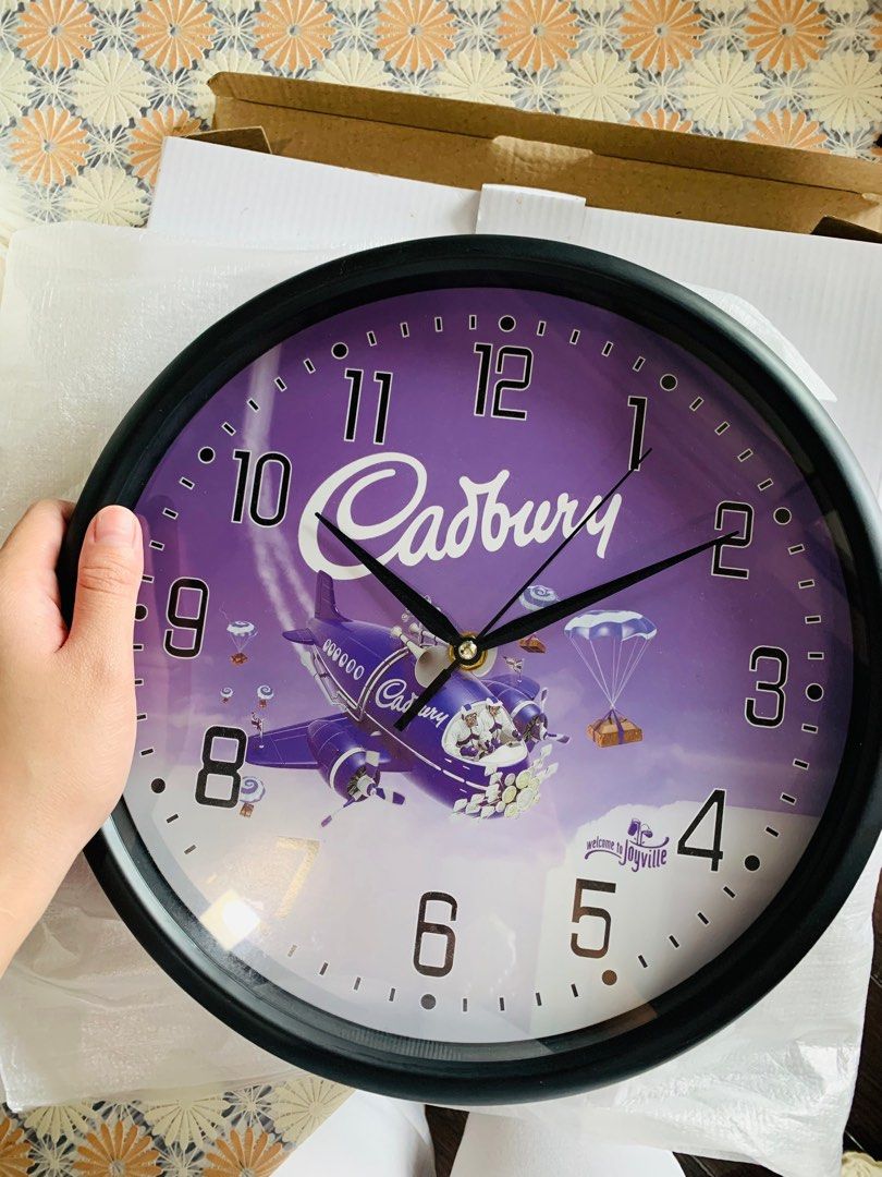 Brandnew Cadbury Wall Clock in Purple Violet, Furniture & Home Living ...