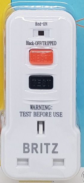 Britz Safety Plug In Rcd ( Elcb ) Adaptor 10Ma Model Rcd 08 ( White ...