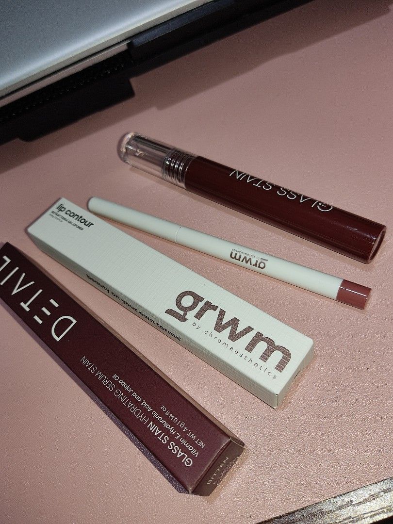 Bundle: Details Glass Stain & GRWM Lip Contour, Beauty & Personal Care ...