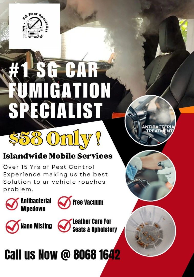 Car Fumigation Services Grooming Cockroach Killer Antibacterial ...