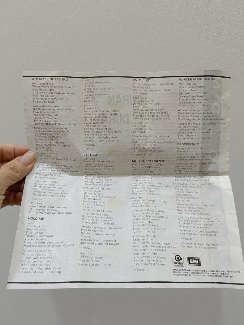 (Cassette) Duran Duran, Hobbies & Toys, Music & Media, CDs & DVDs on Carousell