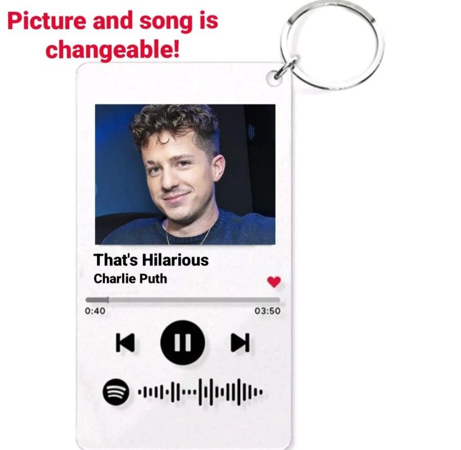 Charlie puth spotify keychain / charlie puth fan merch / charlie puth ...
