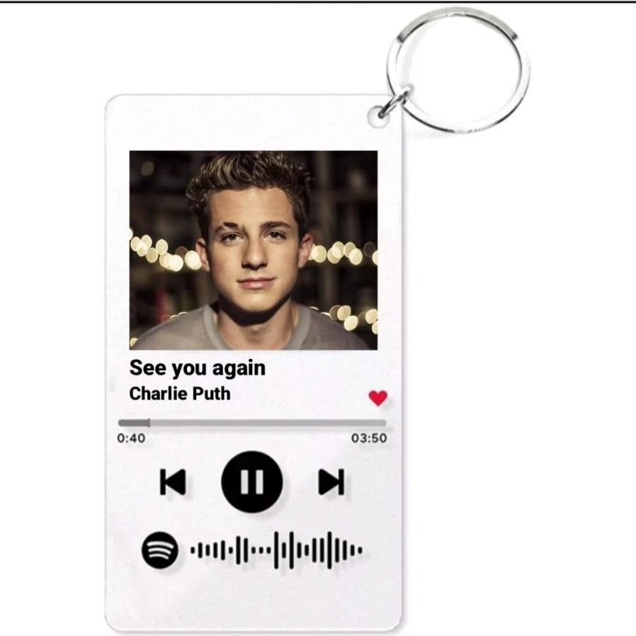 Charlie puth spotify keychain / charlie puth fan merch / charlie puth ...