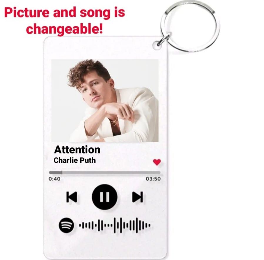 Charlie puth spotify keychain / charlie puth fan merch / charlie puth ...