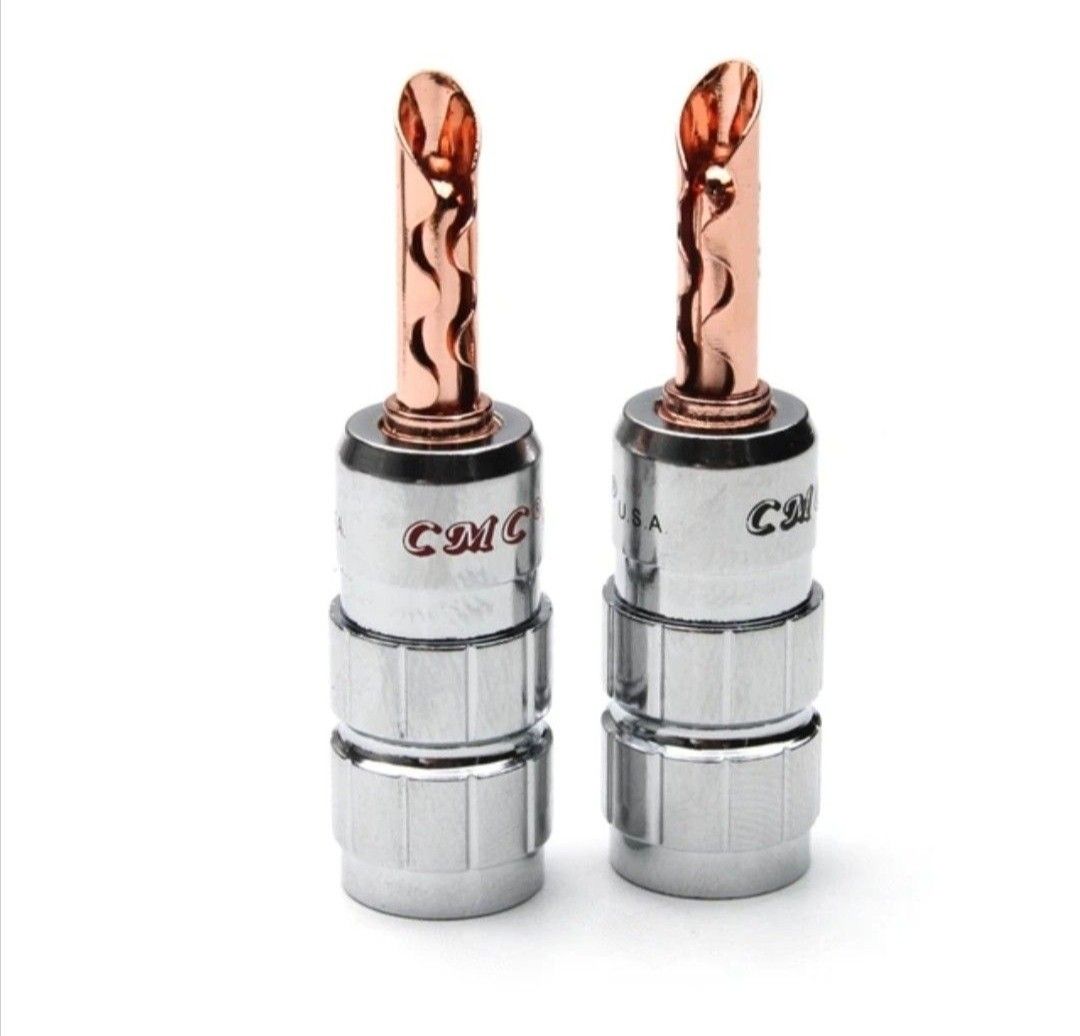 CMC Solid Copper BFA Audio Connector Banana Plugs for your Speakers and Amplifiers (Usual $8 ...